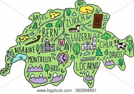 Cartoon Map Switzerland Images, Illustrations & Vectors (Free) - Bigstock