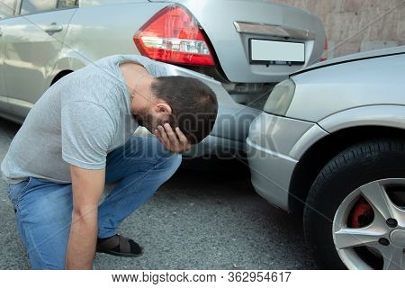 Sad Man Car Crash Image & Photo (Free Trial) | Bigstock
