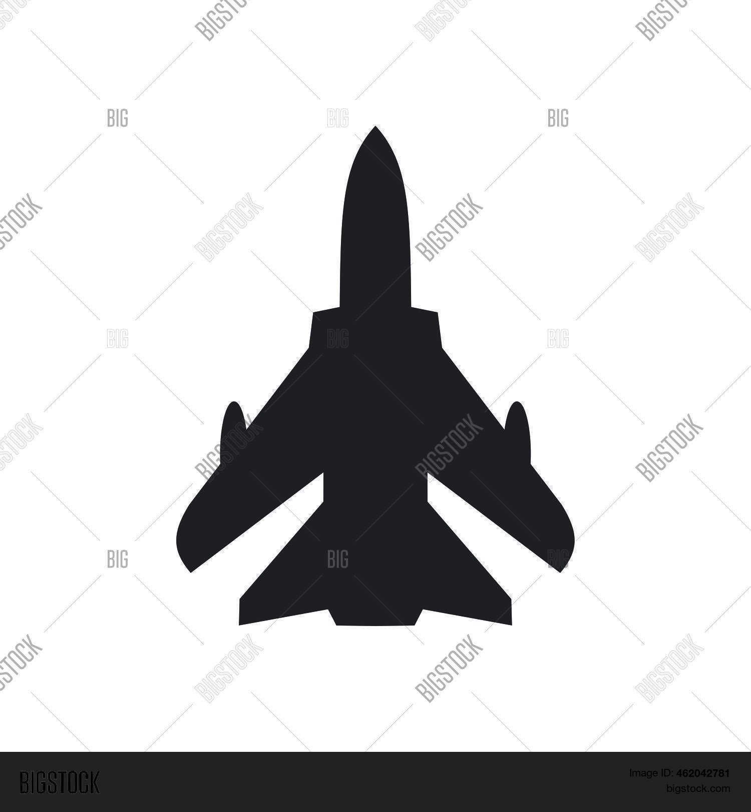 Jet Plane Icon Vector & Photo (Free Trial) | Bigstock