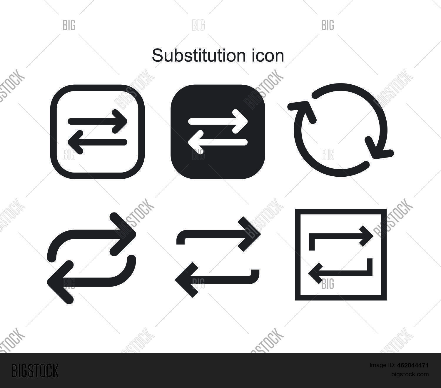 Substitution Icon Vector & Photo (Free Trial) | Bigstock
