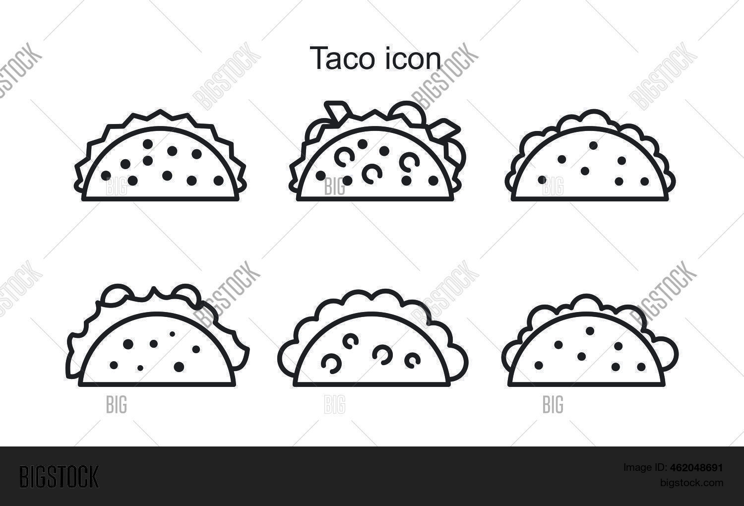 Taco Icon Template Vector & Photo (Free Trial) | Bigstock