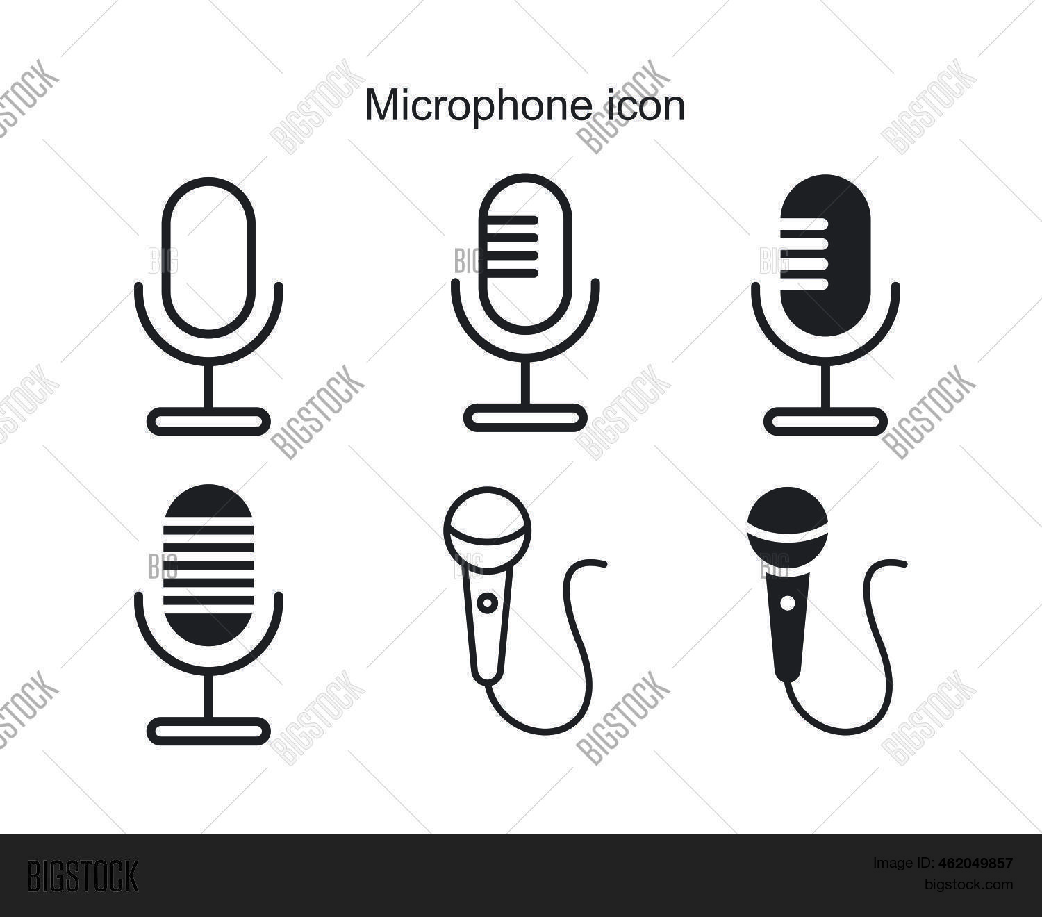 Microphone Icon Vector & Photo (Free Trial) | Bigstock