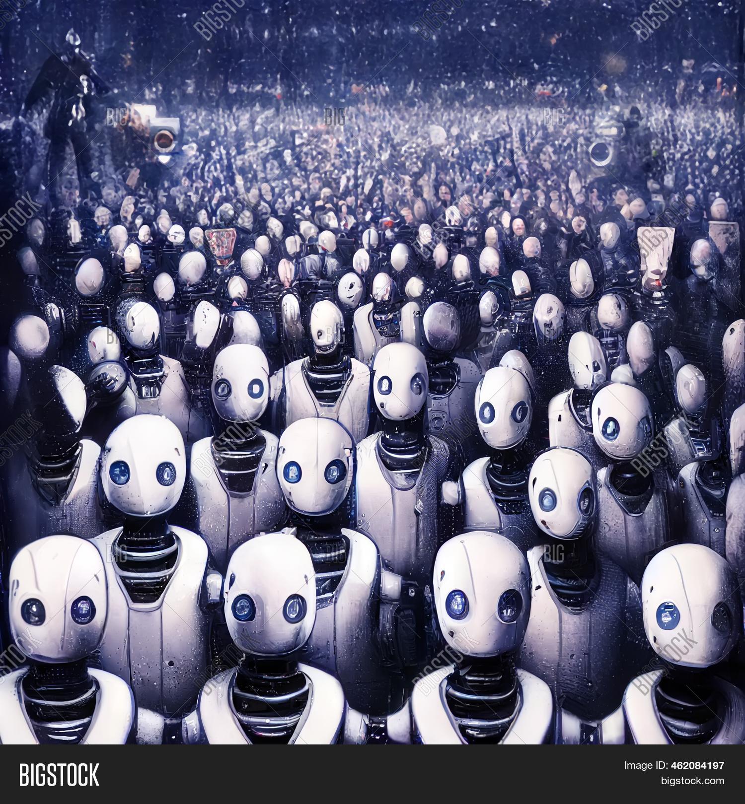 Crowd Identical Robots Image & Photo (Free Trial) | Bigstock