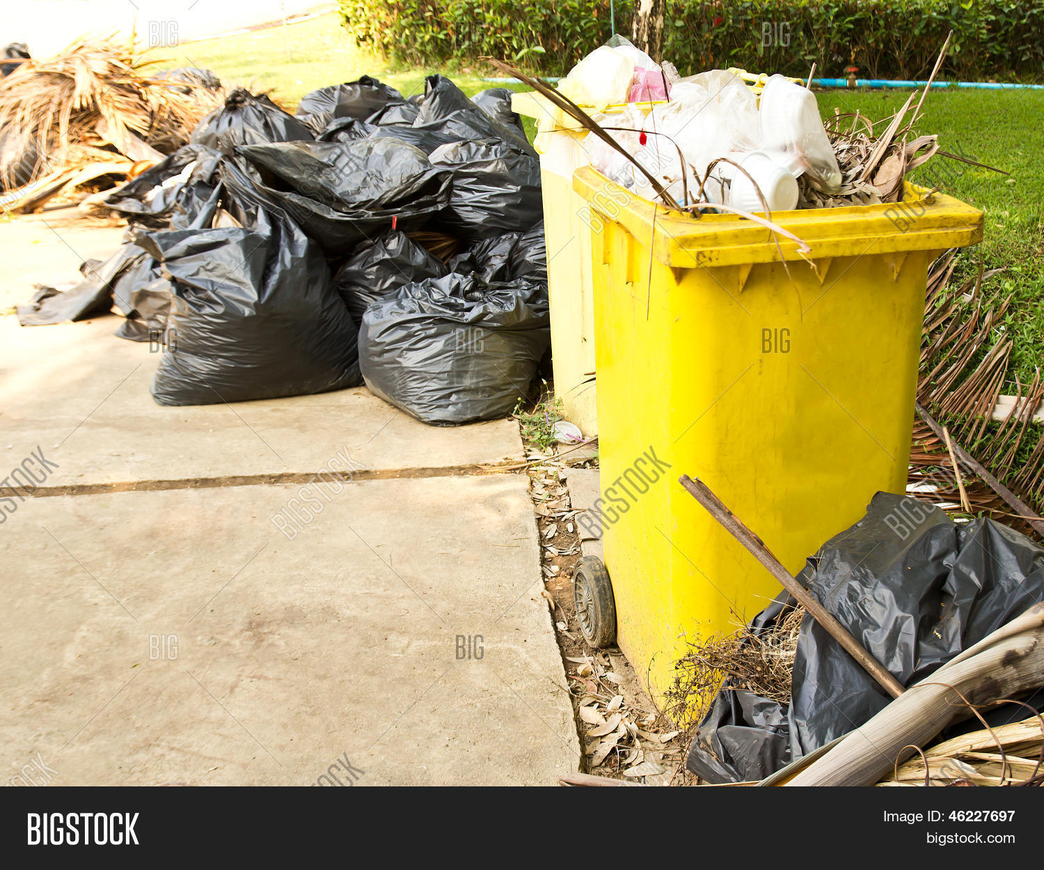 Garbage Yellow Trash Image & Photo (Free Trial) | Bigstock