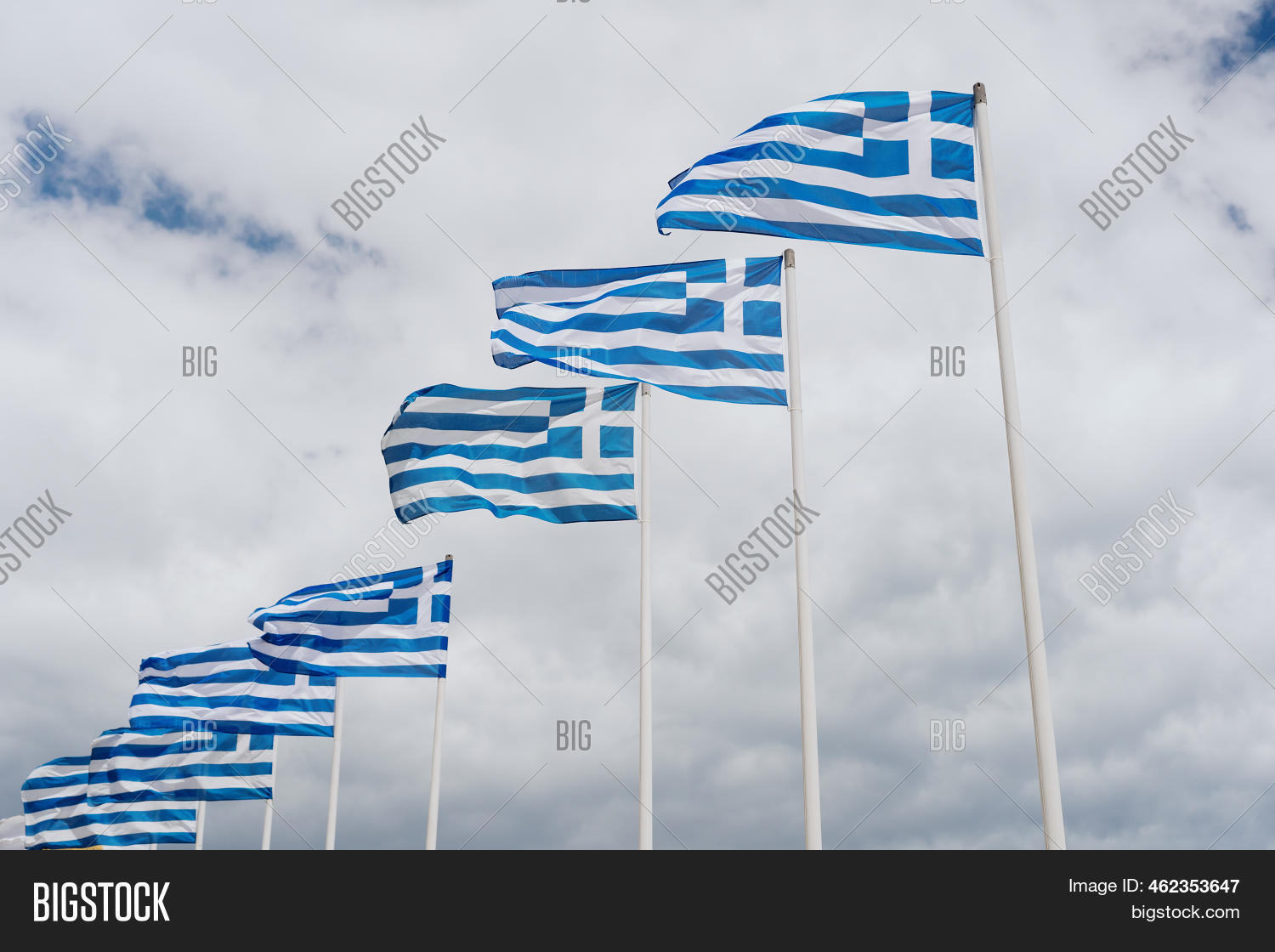 Fluttering Row Greek Image & Photo (Free Trial) | Bigstock