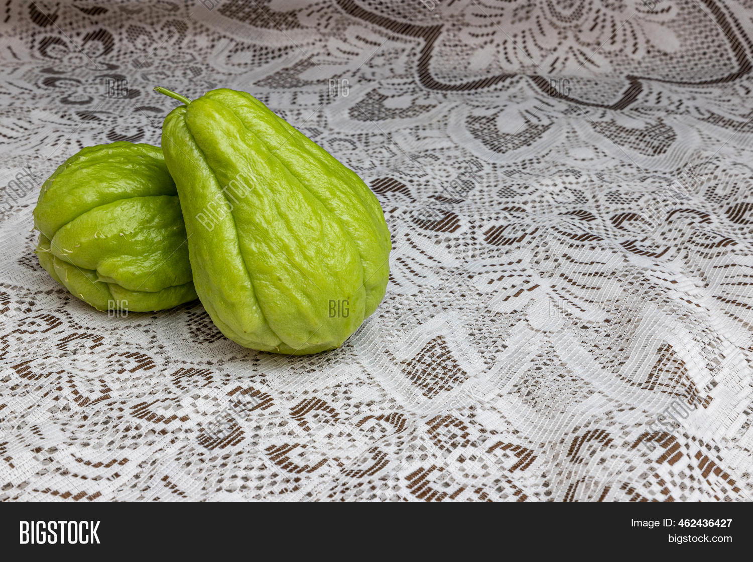 Two Green Chayotes On Image & Photo (Free Trial) | Bigstock