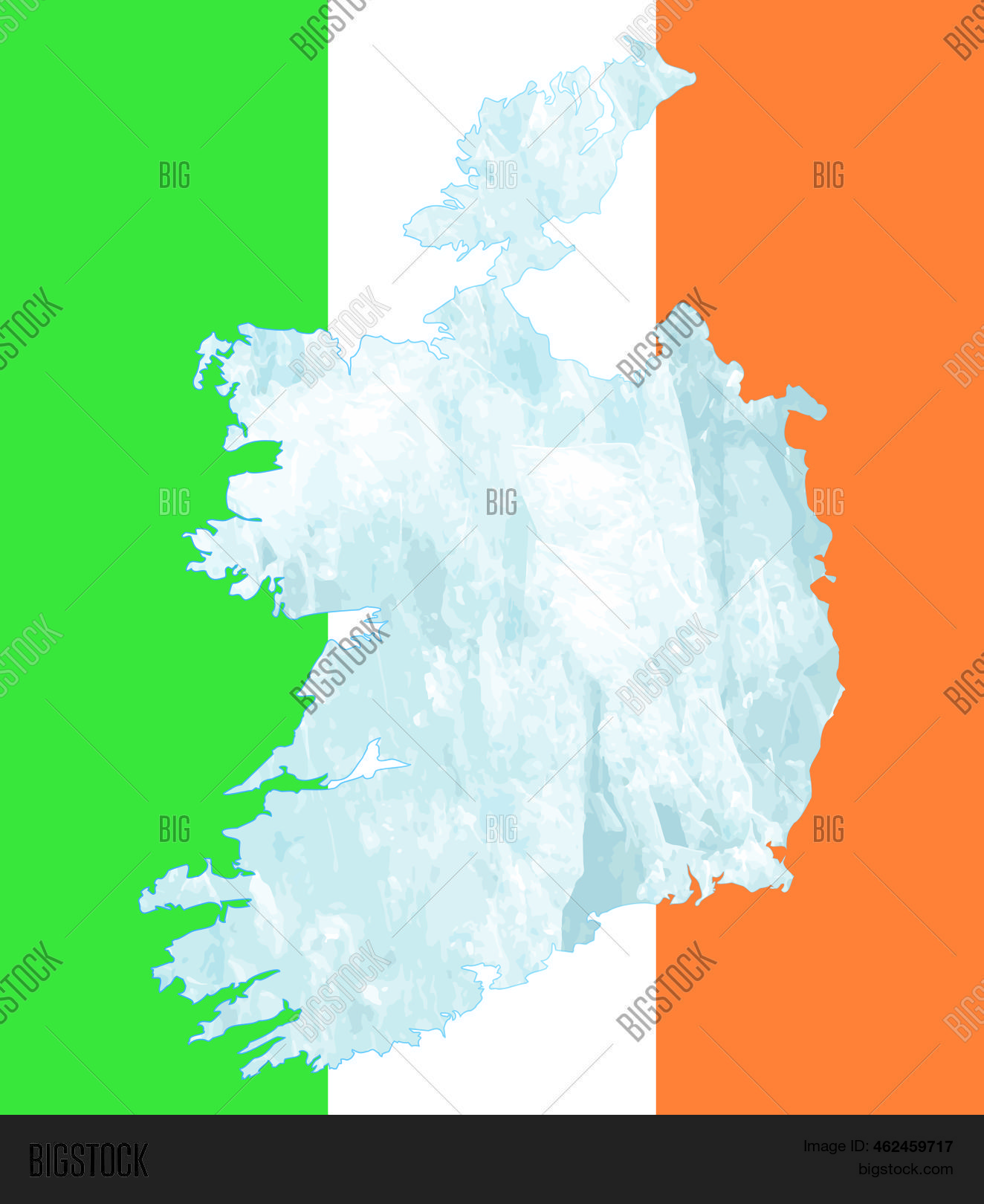 Outline Map Ireland Vector & Photo (Free Trial) | Bigstock