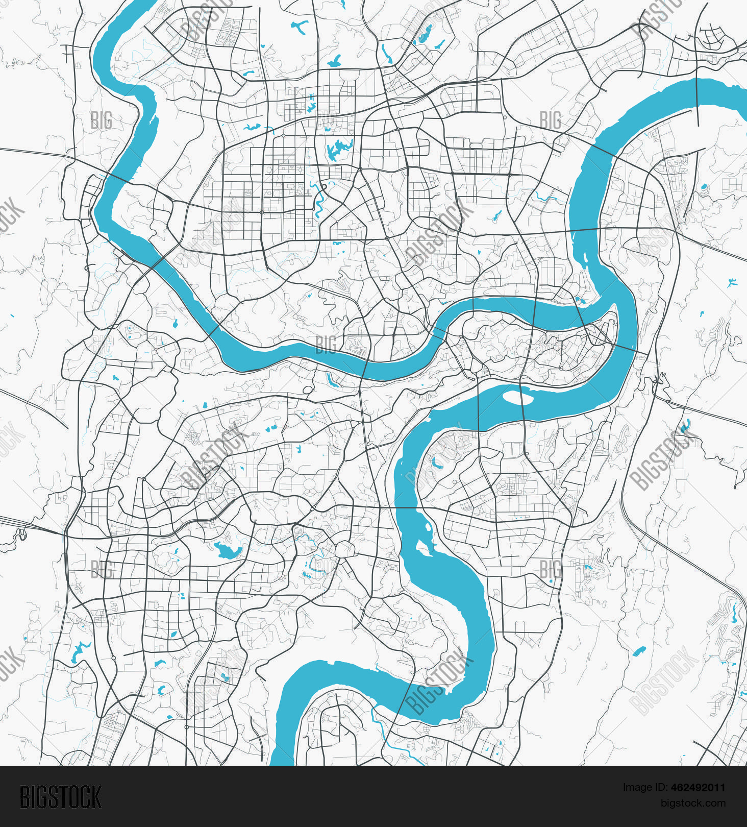Chongqing Vector Map Vector & Photo (Free Trial) | Bigstock