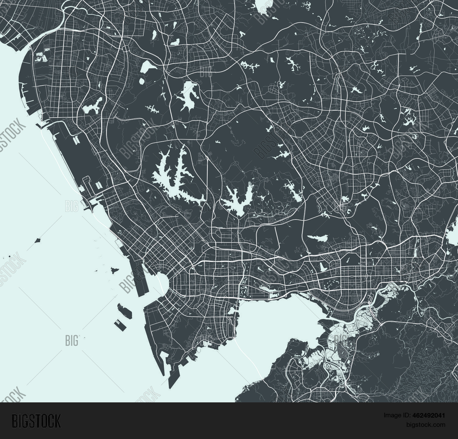 Shenzhen Vector Map. Vector & Photo (Free Trial) | Bigstock