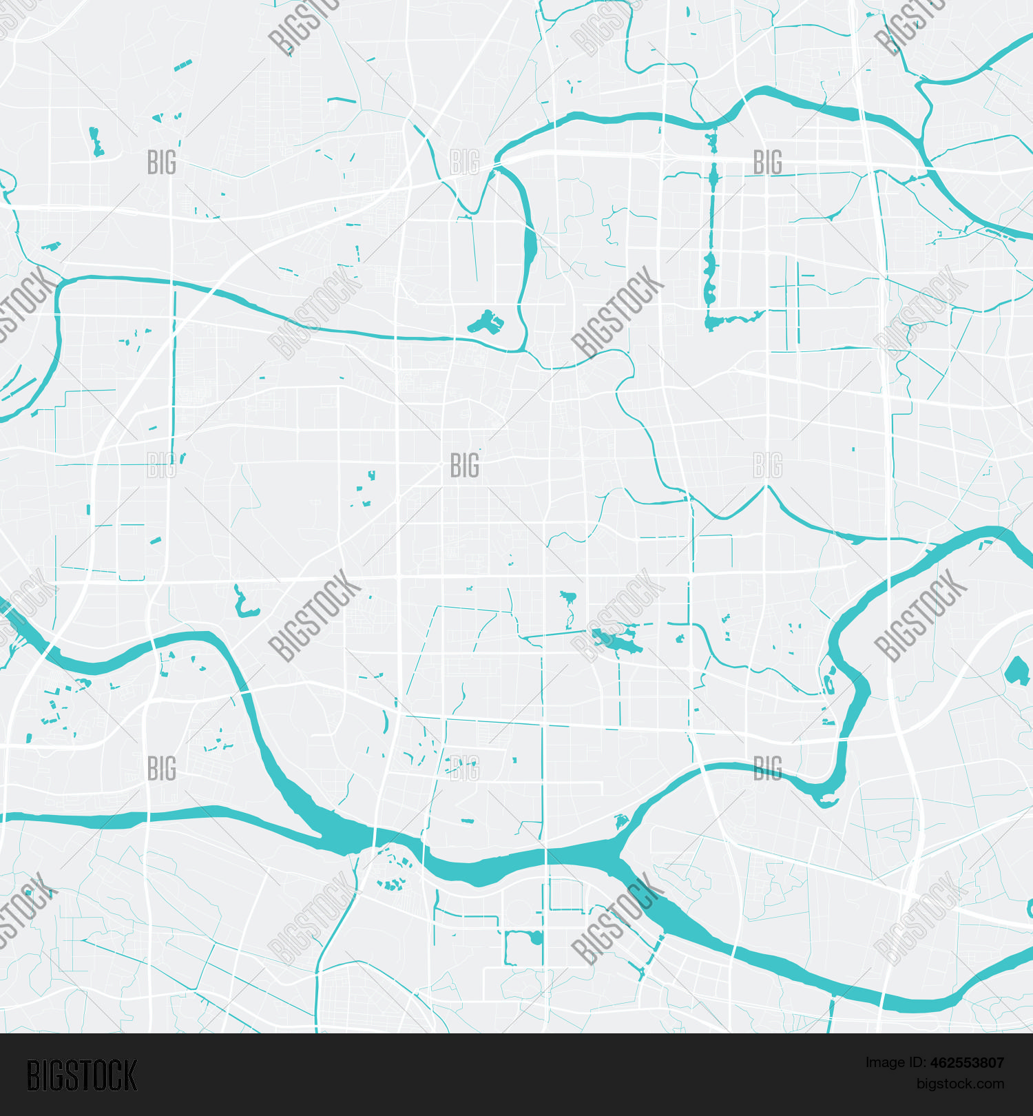 Foshan Vector Map. Vector & Photo (Free Trial) | Bigstock
