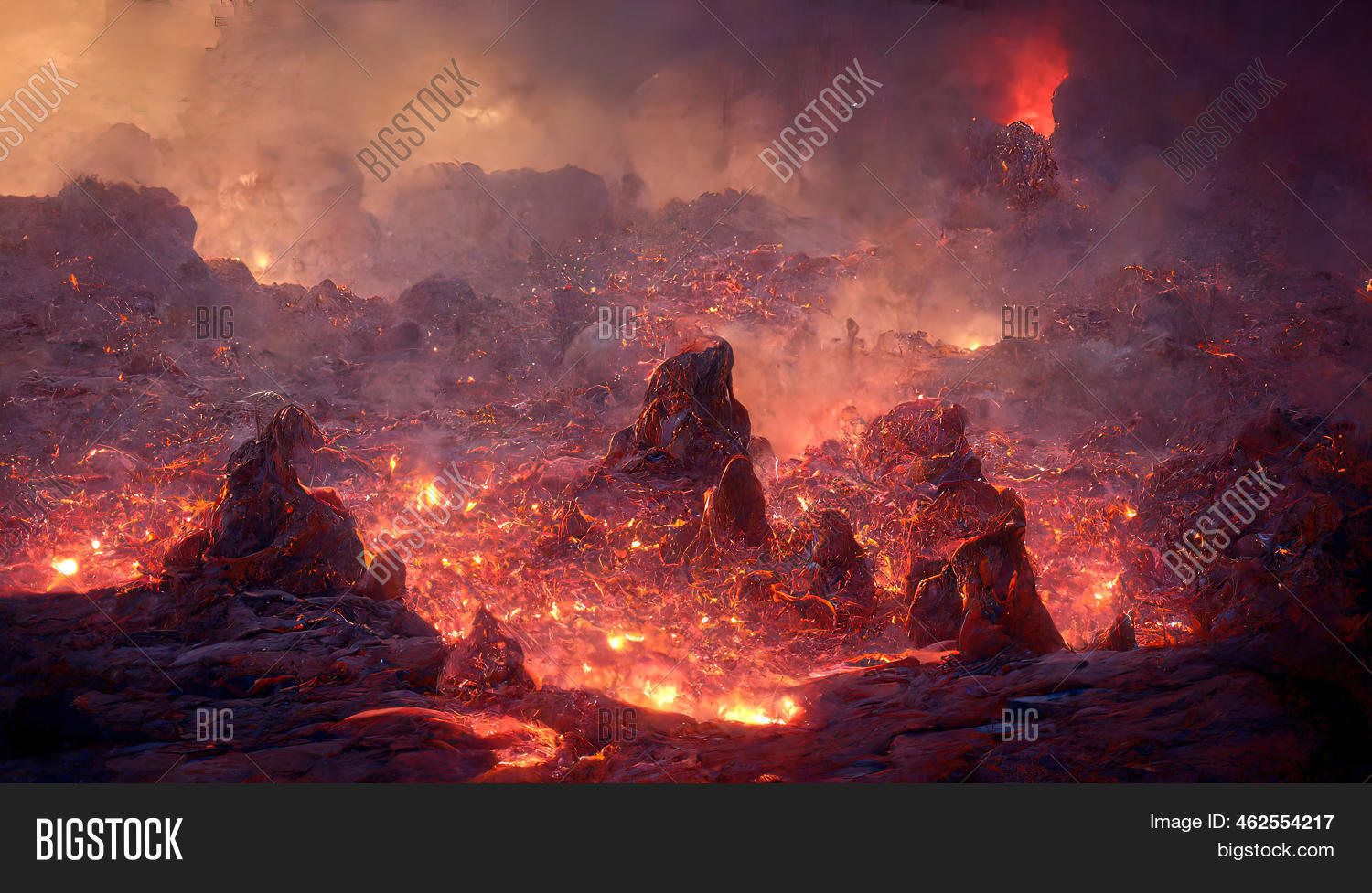 Lava Cracks Earth View Image & Photo (Free Trial) | Bigstock