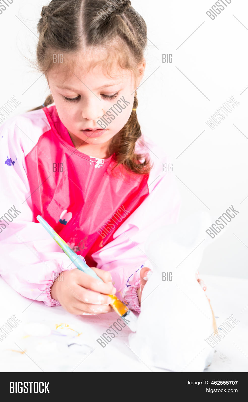 Little Girl Working On Image & Photo (Free Trial) | Bigstock