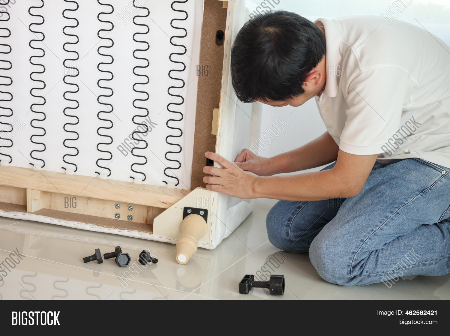 Man Assembling Sofa Image & Photo (Free Trial) | Bigstock