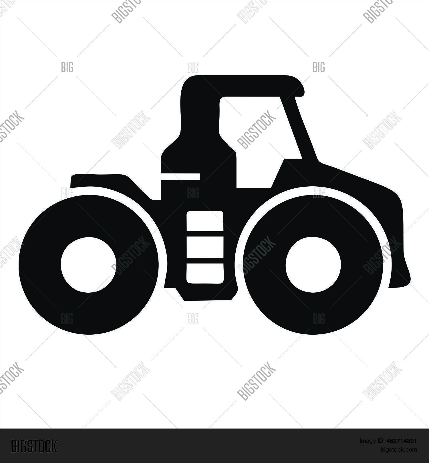 Tractor Icon Isolated Vector & Photo (Free Trial) | Bigstock