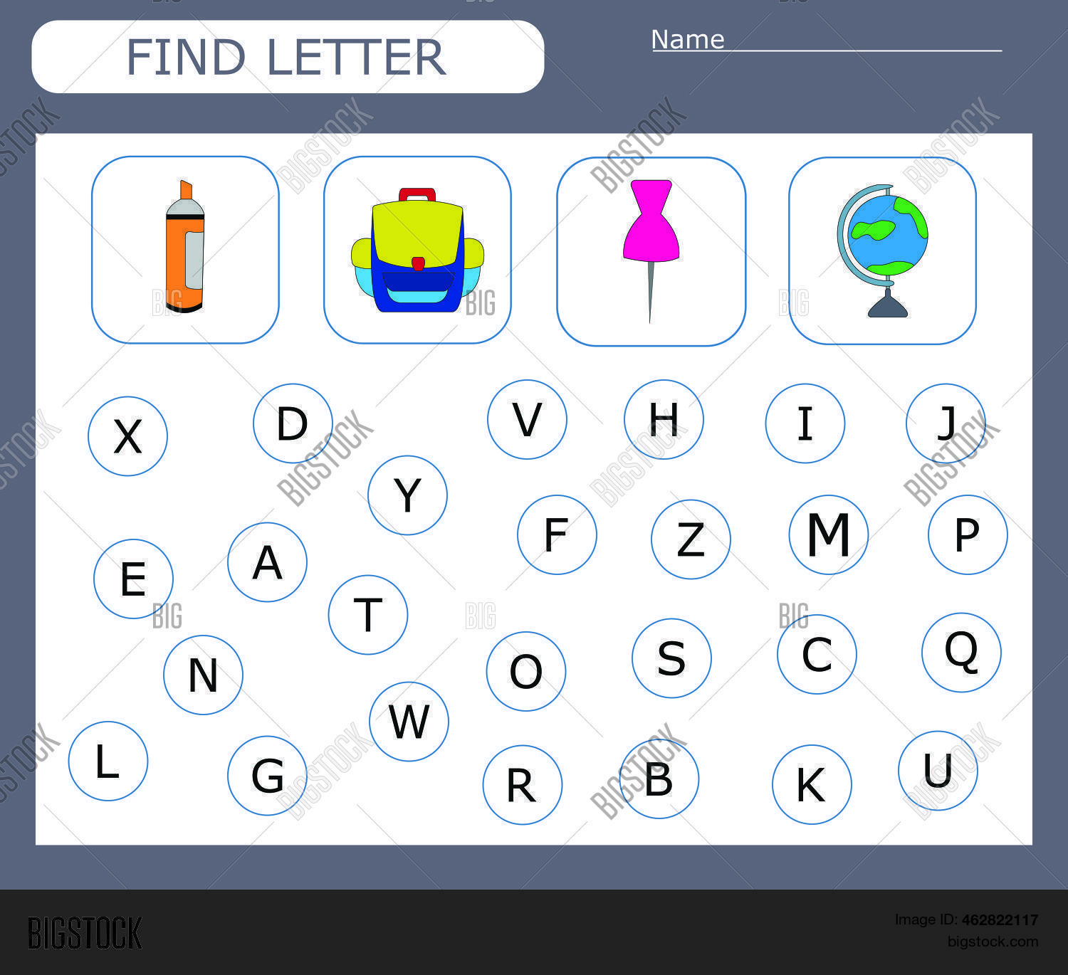 Find First Letter Vector & Photo (Free Trial) | Bigstock