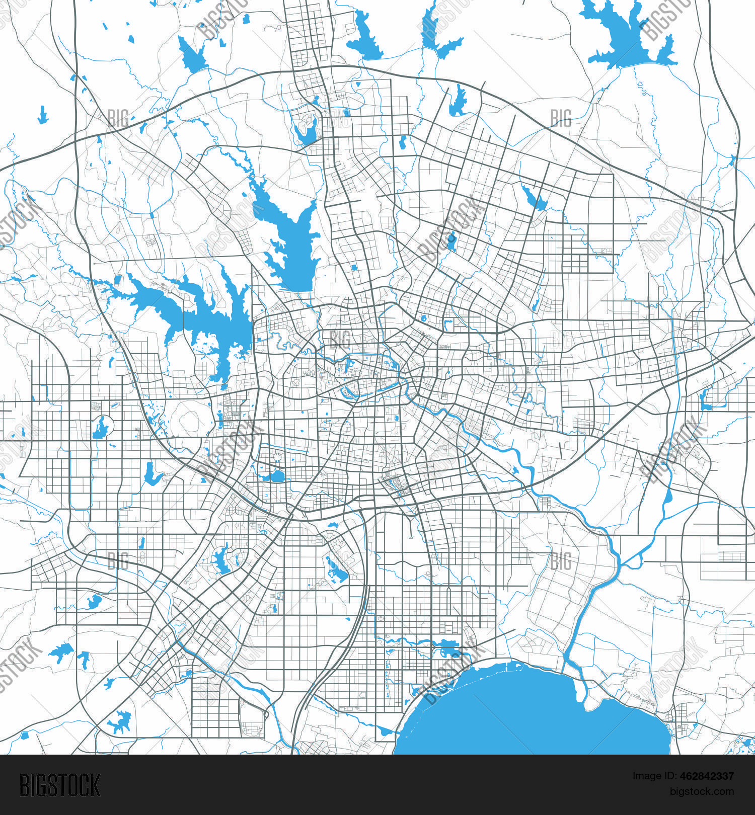 Hefei Map. Detailed Vector & Photo (Free Trial) | Bigstock
