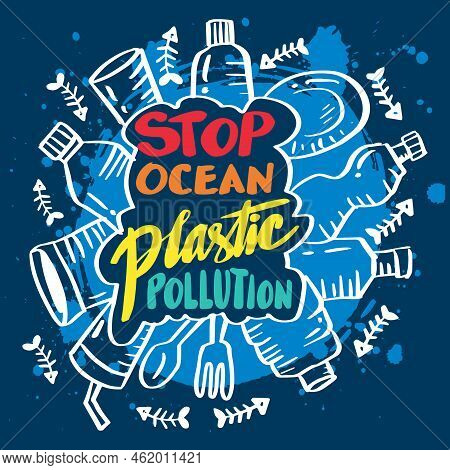 Stop Ocean Plastic Vector & Photo (Free Trial) | Bigstock