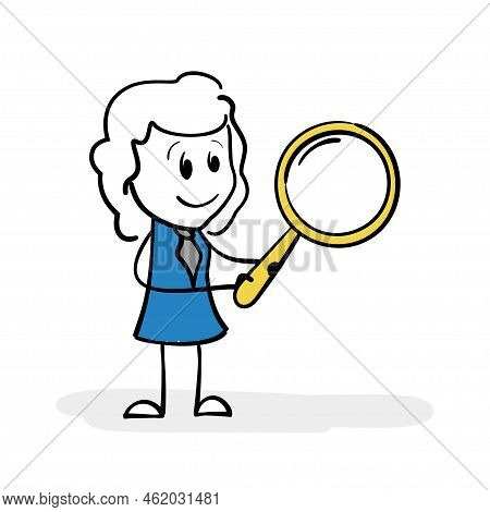 Cartoon Stick Woman Vector & Photo (Free Trial) | Bigstock