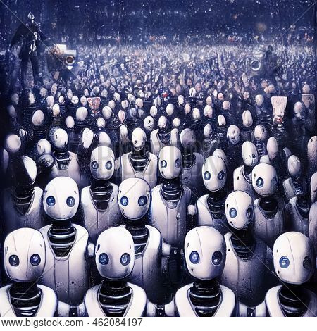 Crowd Identical Robots Image & Photo (Free Trial) | Bigstock
