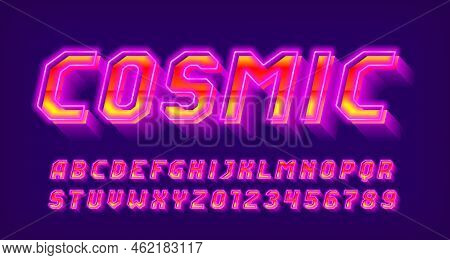 Cosmic Alphabet Font Vector & Photo (Free Trial) | Bigstock