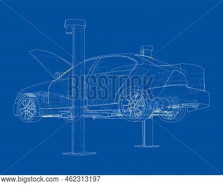 Car Lift Stand Tower Vector & Photo (Free Trial) | Bigstock