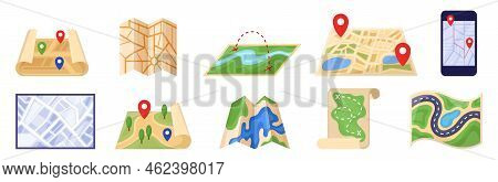 City Maps Paper Phone Vector & Photo (Free Trial) | Bigstock