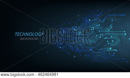 Dark Blue Technology Vector & Photo (Free Trial) | Bigstock