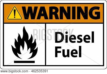 Warning Diesel Fuel Vector & Photo (Free Trial) | Bigstock