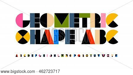 Geometric Shape Font Vector & Photo (Free Trial) | Bigstock