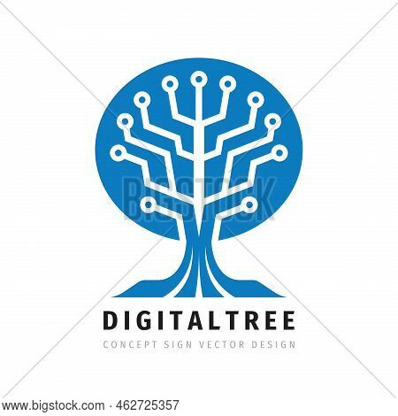 Digital Tree Logo Vector & Photo (Free Trial) | Bigstock
