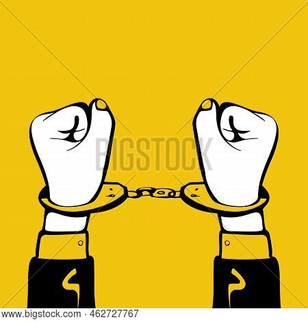 Hands Handcuffs Vector & Photo (Free Trial) | Bigstock