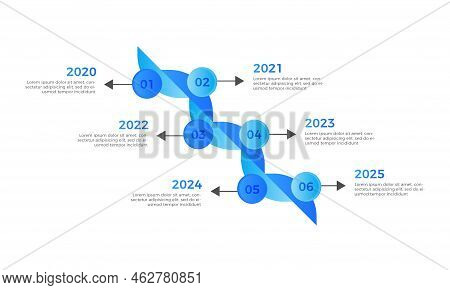 Simple Timeline Six Vector & Photo (Free Trial) | Bigstock