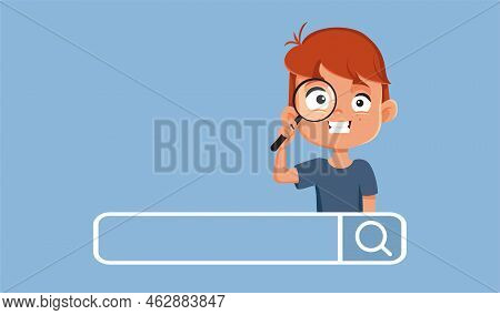 Little Boy Searching Vector & Photo (Free Trial) | Bigstock