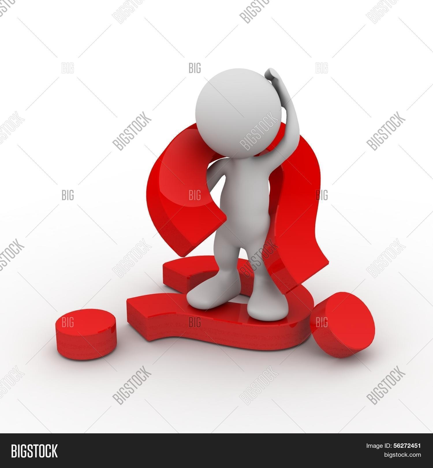 3d Human Red Question Image & Photo (Free Trial) | Bigstock