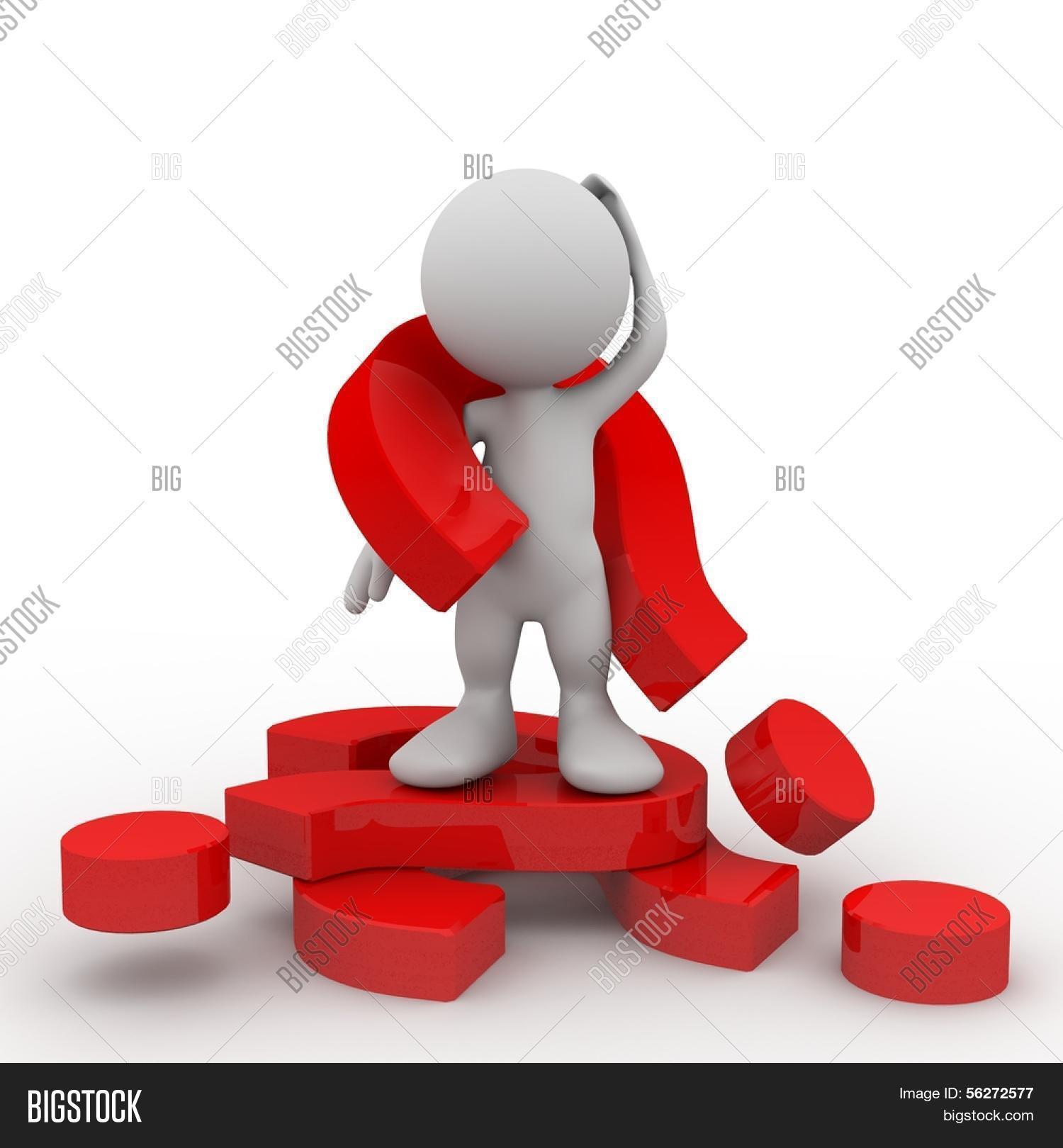 3d Human Red Question Image & Photo (Free Trial) | Bigstock