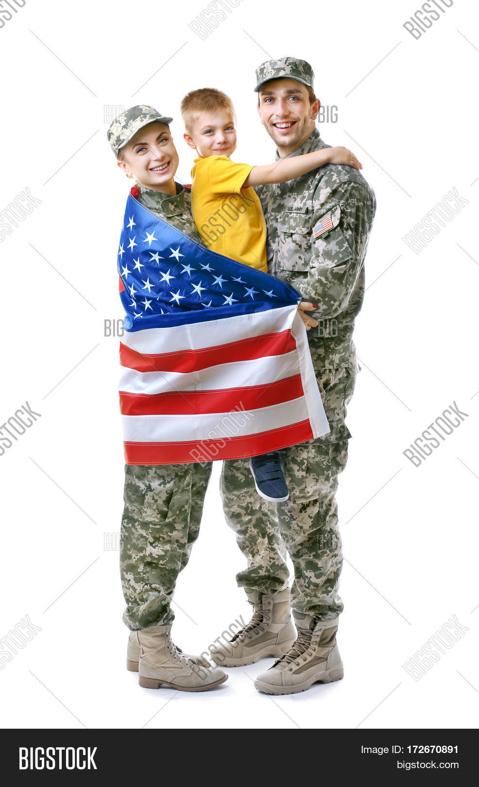 Military Family Stock