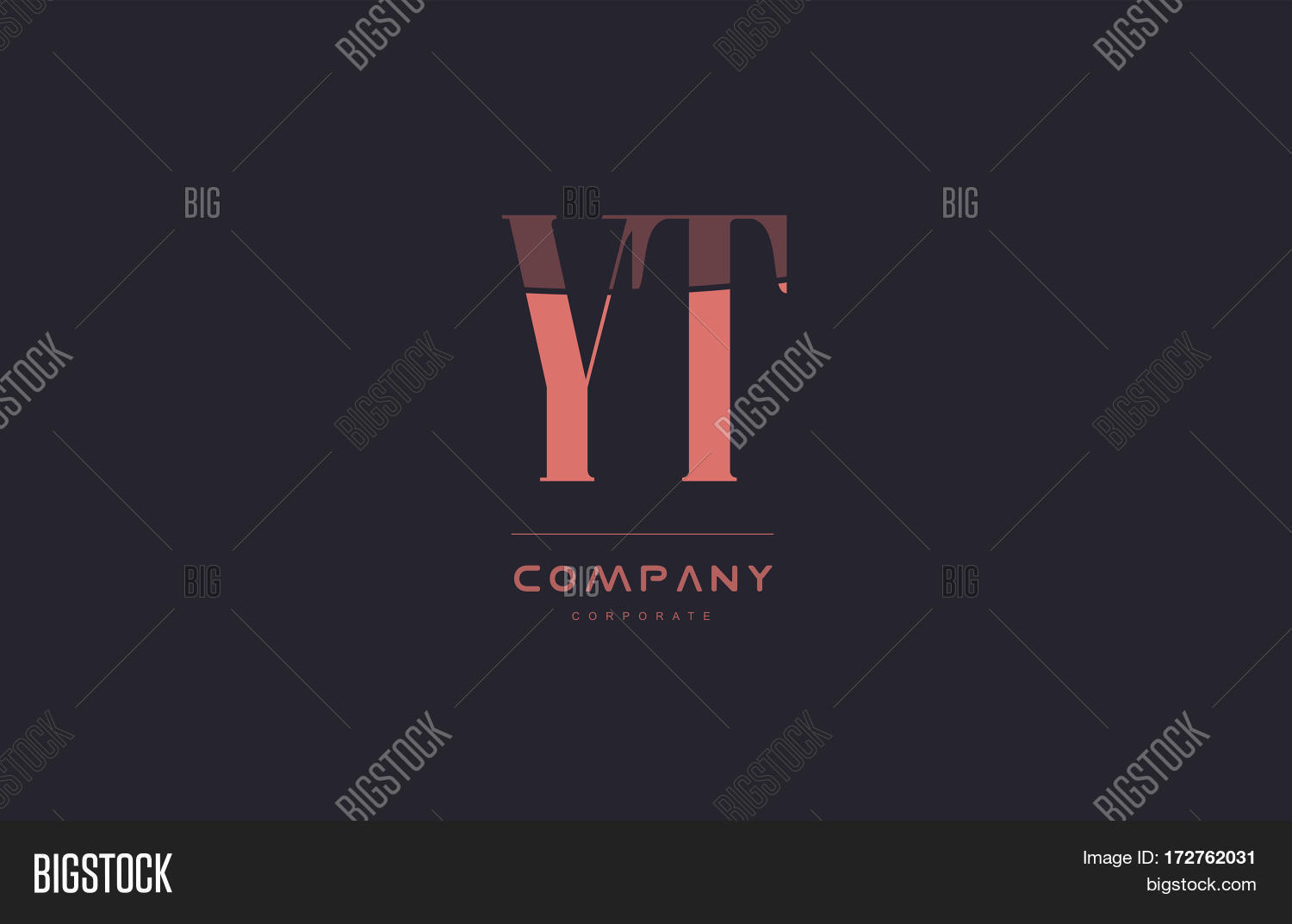 Yt Y T Pink Vintage Vector & Photo (Free Trial) | Bigstock