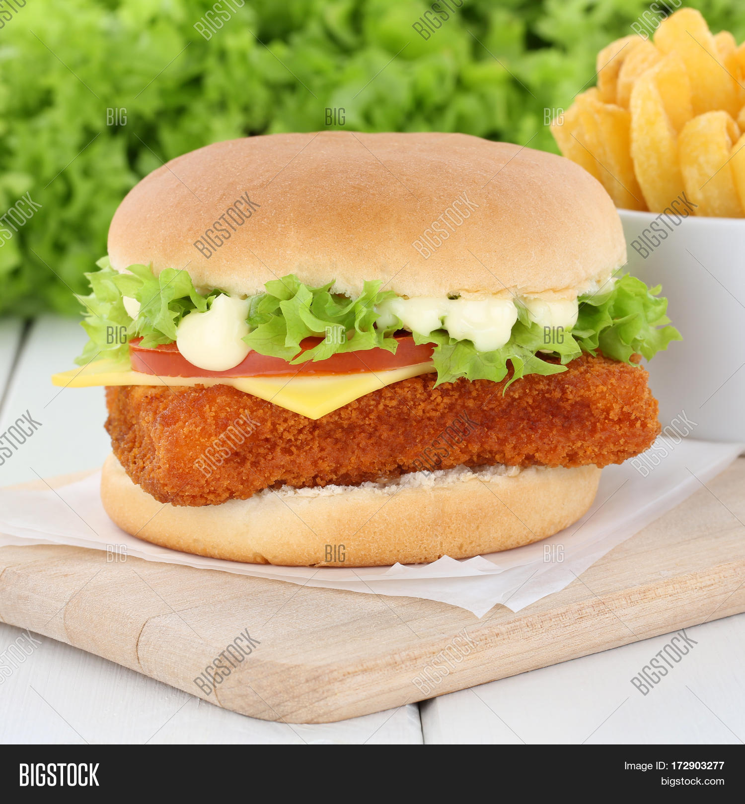 Fish Burger Fishburger Image & Photo (Free Trial) | Bigstock