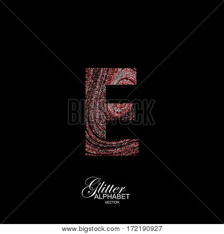 Letter E Red Silver Vector & Photo (Free Trial) | Bigstock