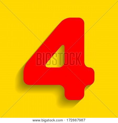Number 4 Sign Design Vector & Photo (Free Trial) | Bigstock