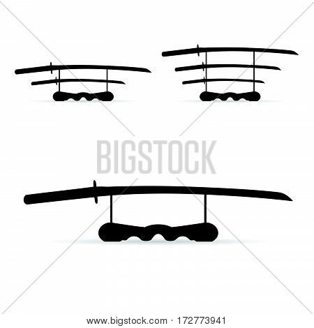 Samurai Sword Set Vector & Photo (Free Trial) | Bigstock