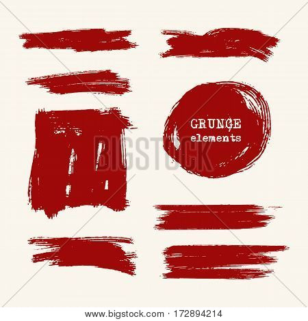 Vector Set Red Brush Vector & Photo (Free Trial) | Bigstock