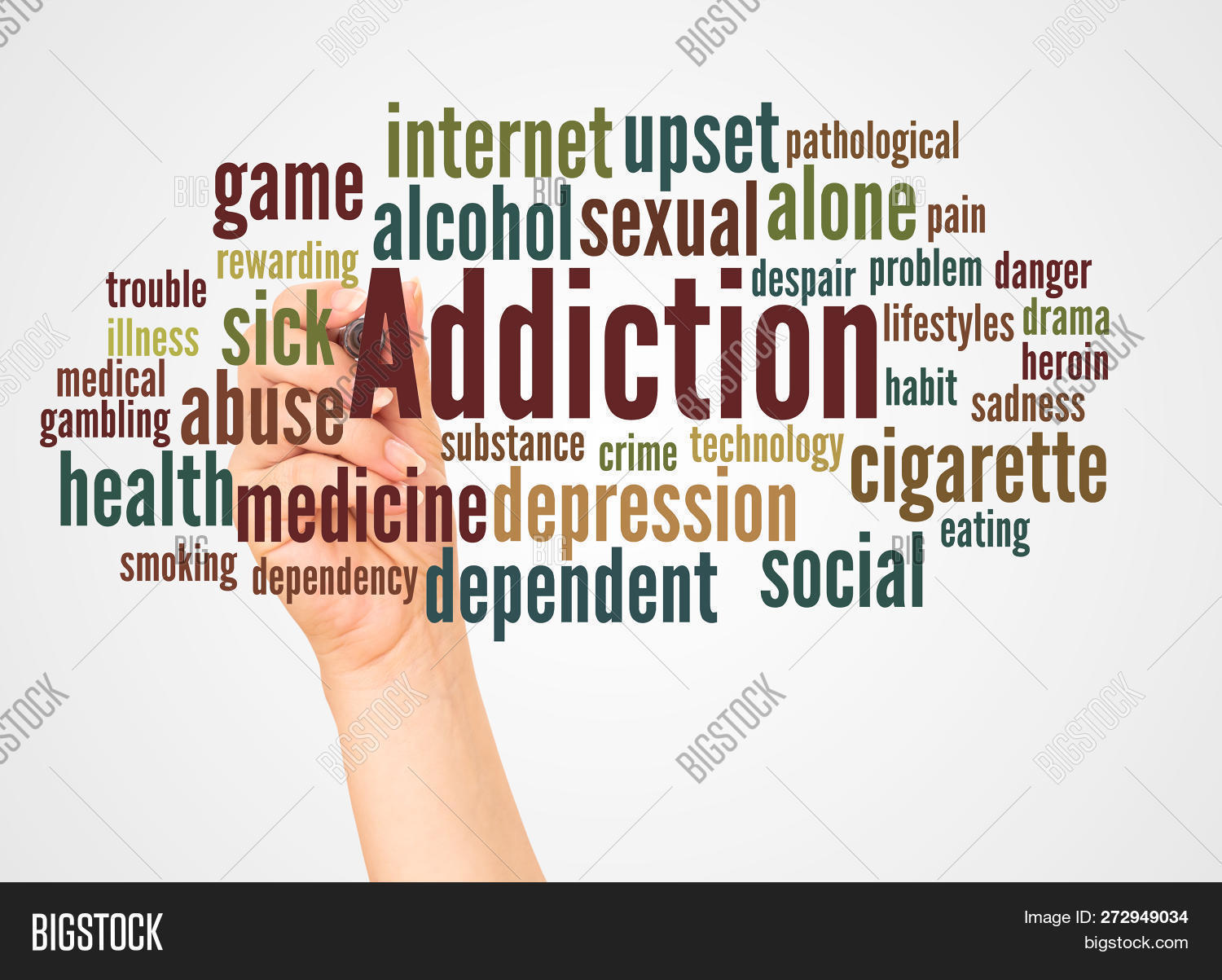 Addiction Word Cloud Image & Photo (Free Trial) | Bigstock