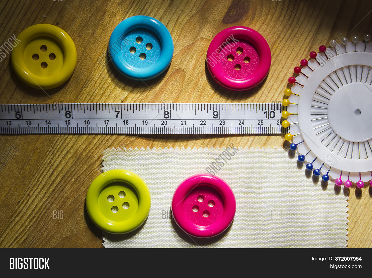 Buttons Tailor Meter Image & Photo (Free Trial) | Bigstock