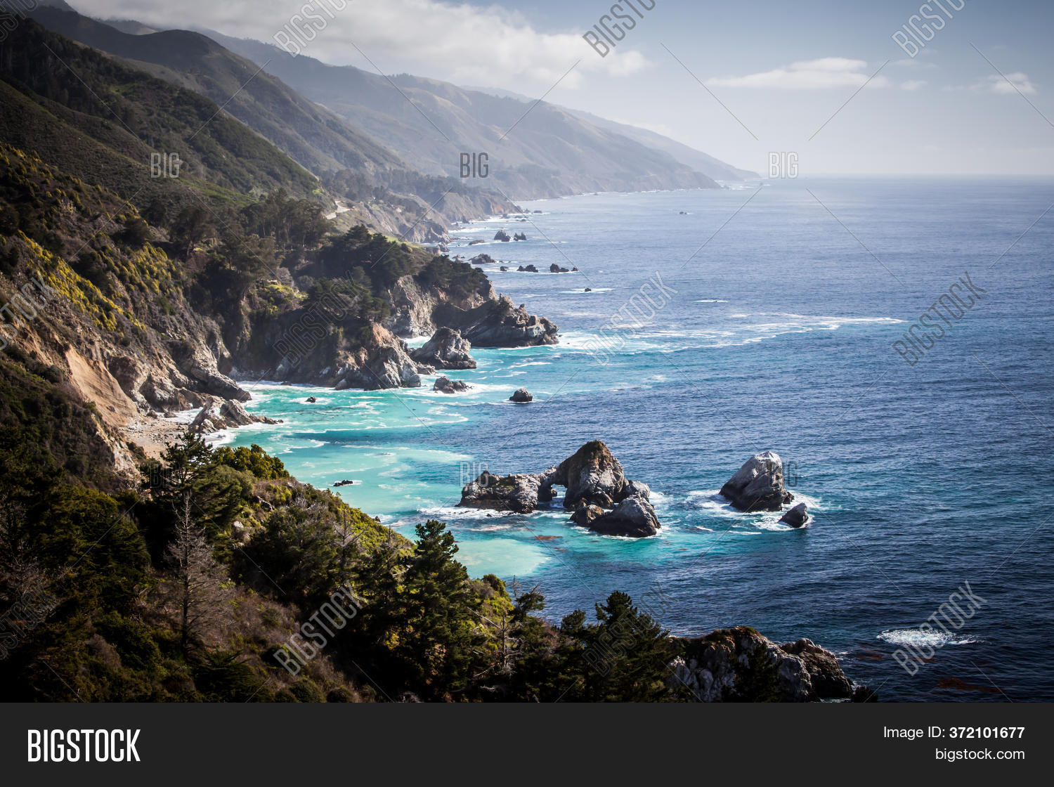 Big Sur Coastline View Image & Photo (Free Trial) | Bigstock