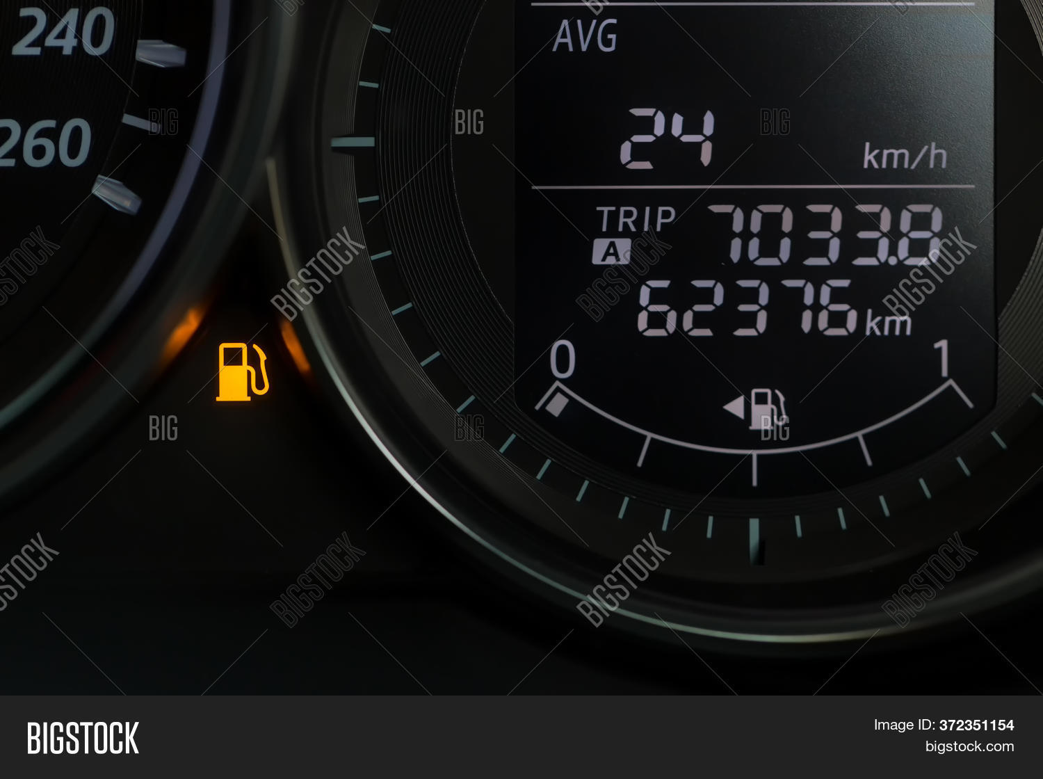 Empty Fuel Warning Image & Photo (Free Trial) | Bigstock