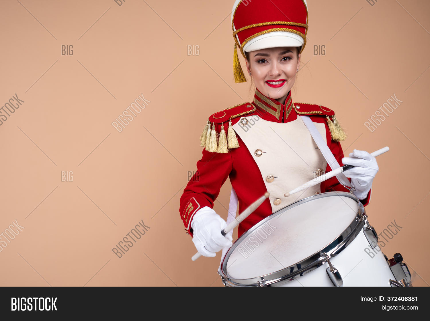 Drummer Red Uniform Image & Photo (Free Trial) | Bigstock