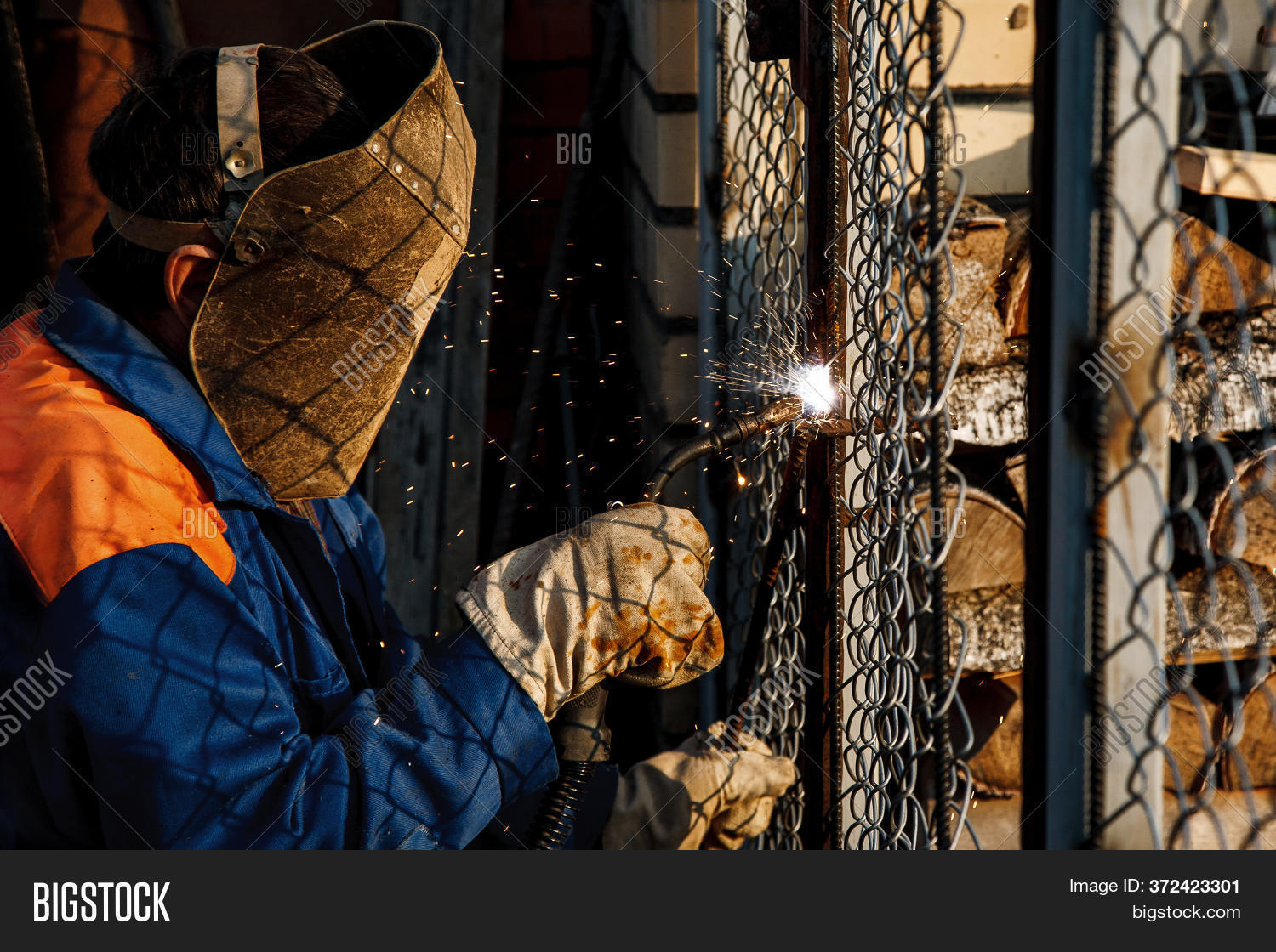 Strong Man Welder Blue Image & Photo (Free Trial) | Bigstock