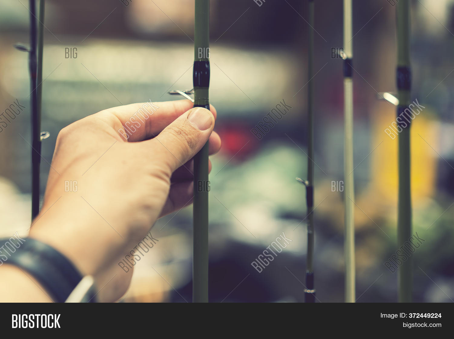 Hand Takes Fishing Rod Image & Photo (Free Trial) | Bigstock