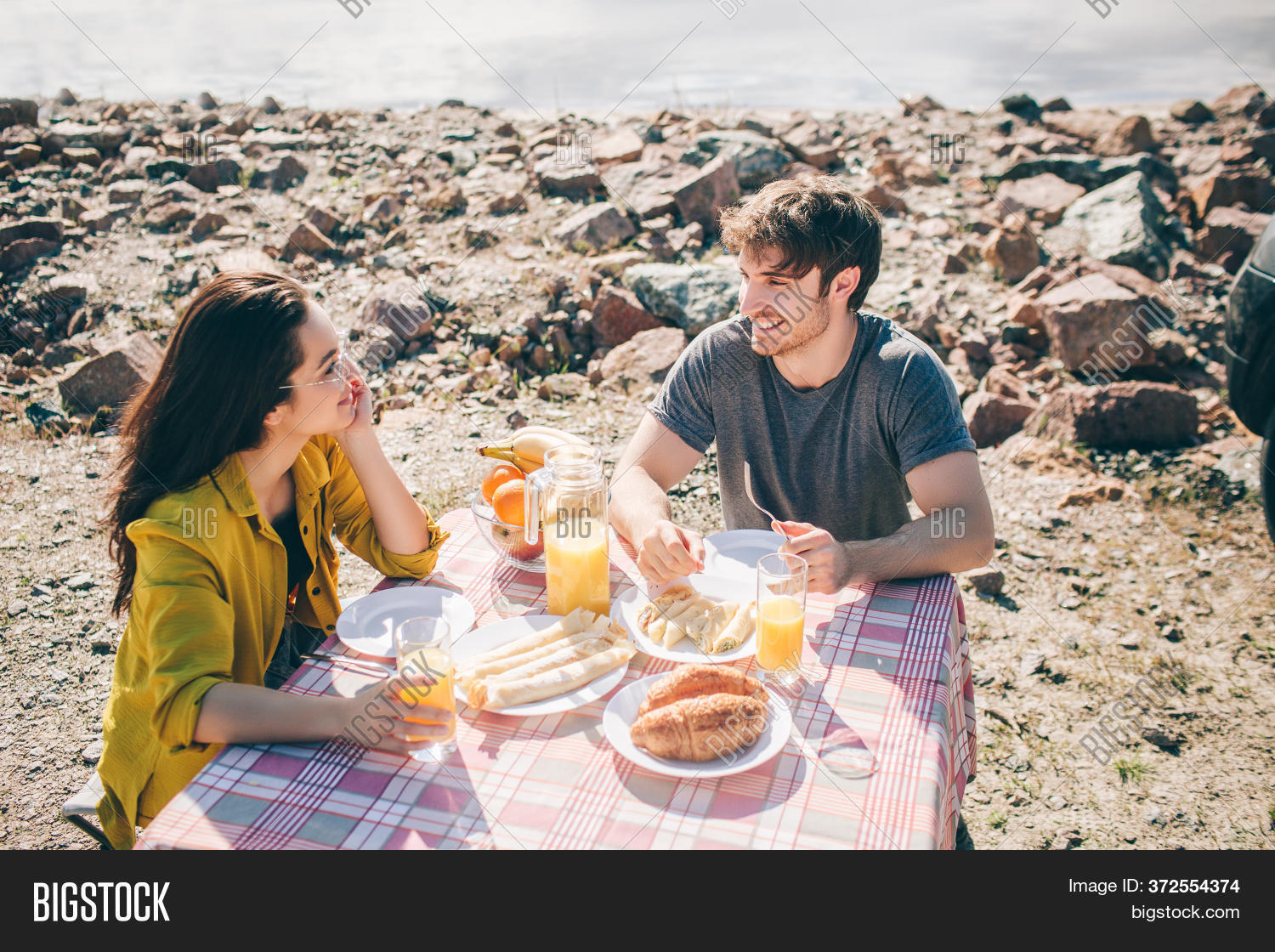 Picnic Near Water. Image & Photo (Free Trial) | Bigstock
